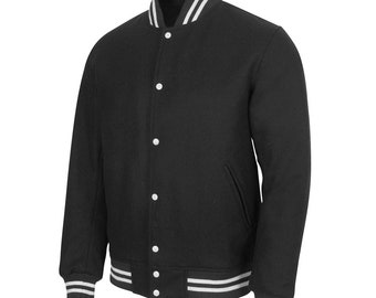 Unisex Varsity Jacket Baseball Letterman Jackets Wool Body Genuine ...