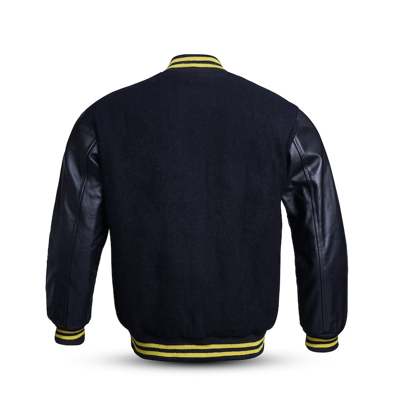Unisex Varsity Jacket Baseball Letterman Jackets Wool Body Genuine ...