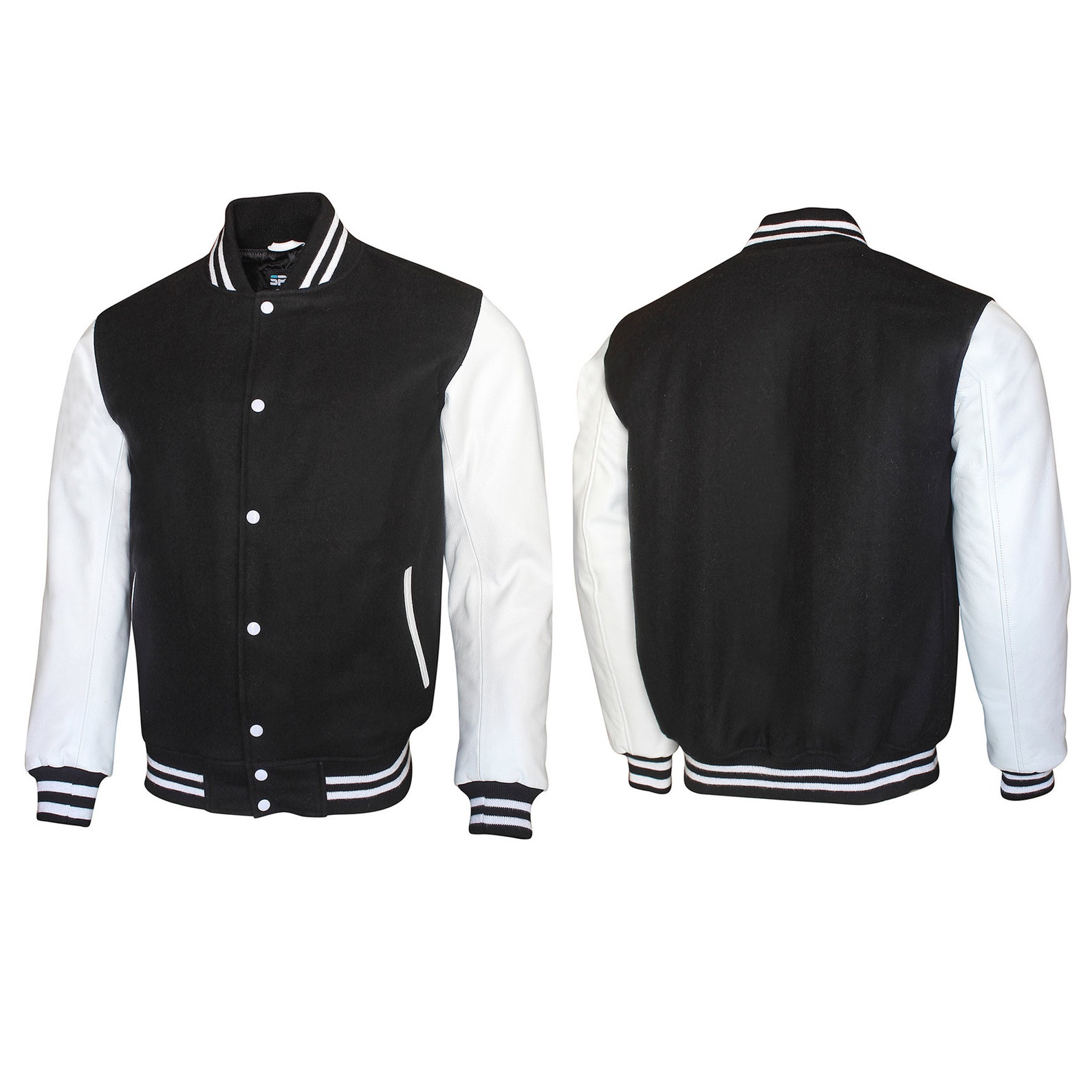Unisex Varsity Jacket Baseball Letterman Jackets Wool Body Genuine ...