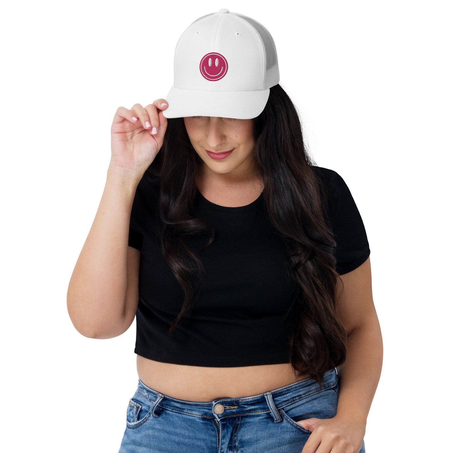 Smiley Face Trucker Hat - Etsy