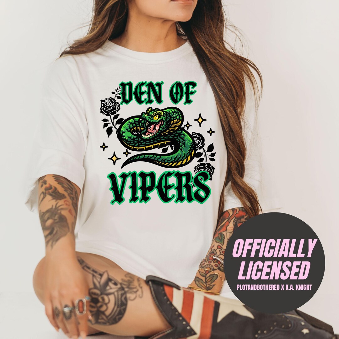 Den of Vipers, OFFICIALLY LICENSED, Book Lover, Reader, Book Shirt ...