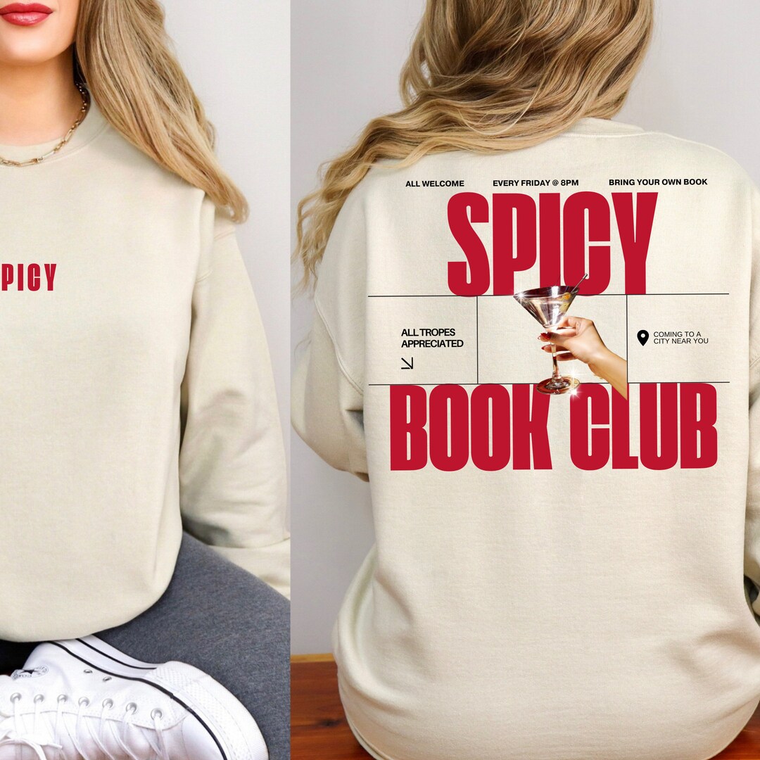 Spicy Book Club Sweatshirt - Booktok Reader Merch - Etsy