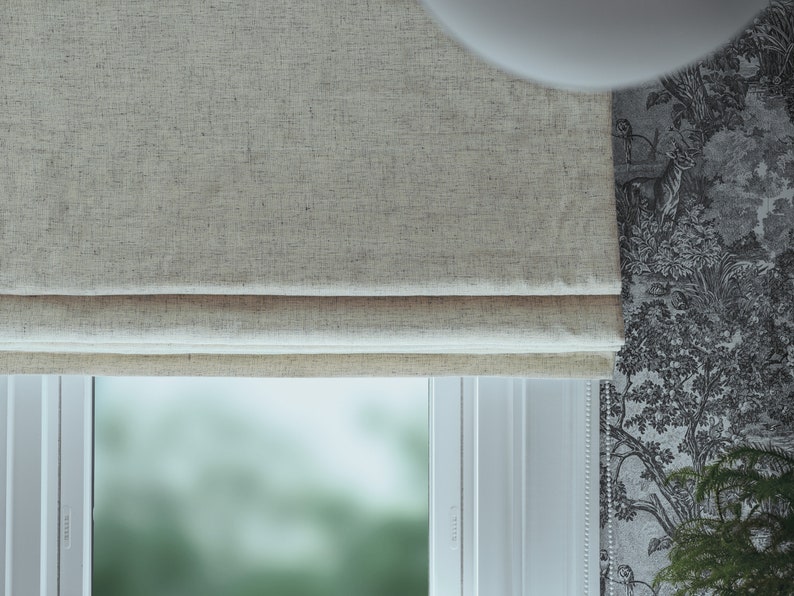 Linen Look Roman Shades, Roman Blinds, 27 Colors, Custom Window Shades ...