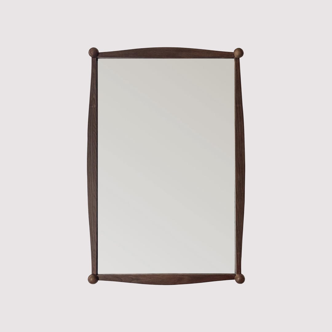 Alice Rectangle Wall Mirror: Handcrafted Solid Oak, Walnut Finish (24x36) - Etsy