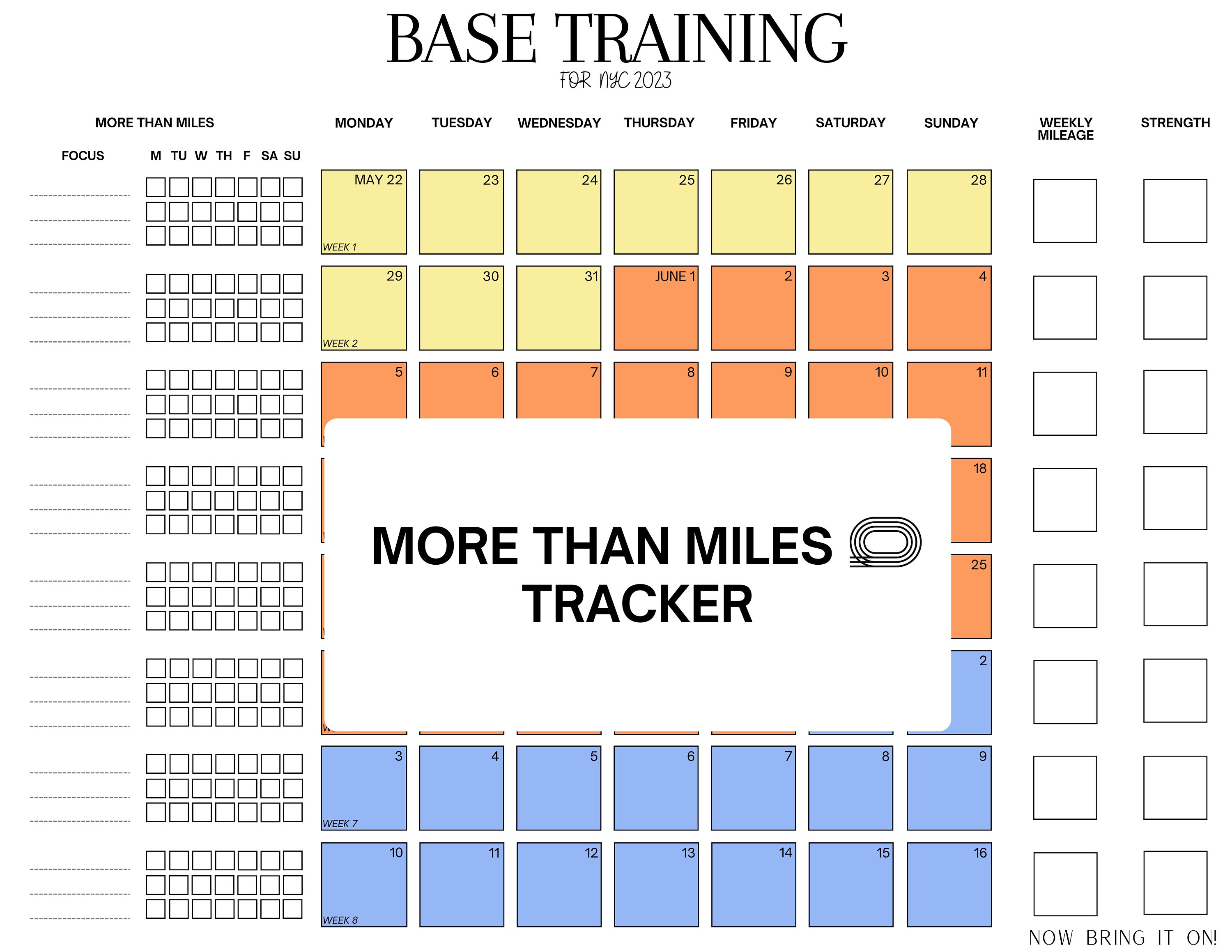PDF File Printable 8 Week Base Training, Customizable - Etsy