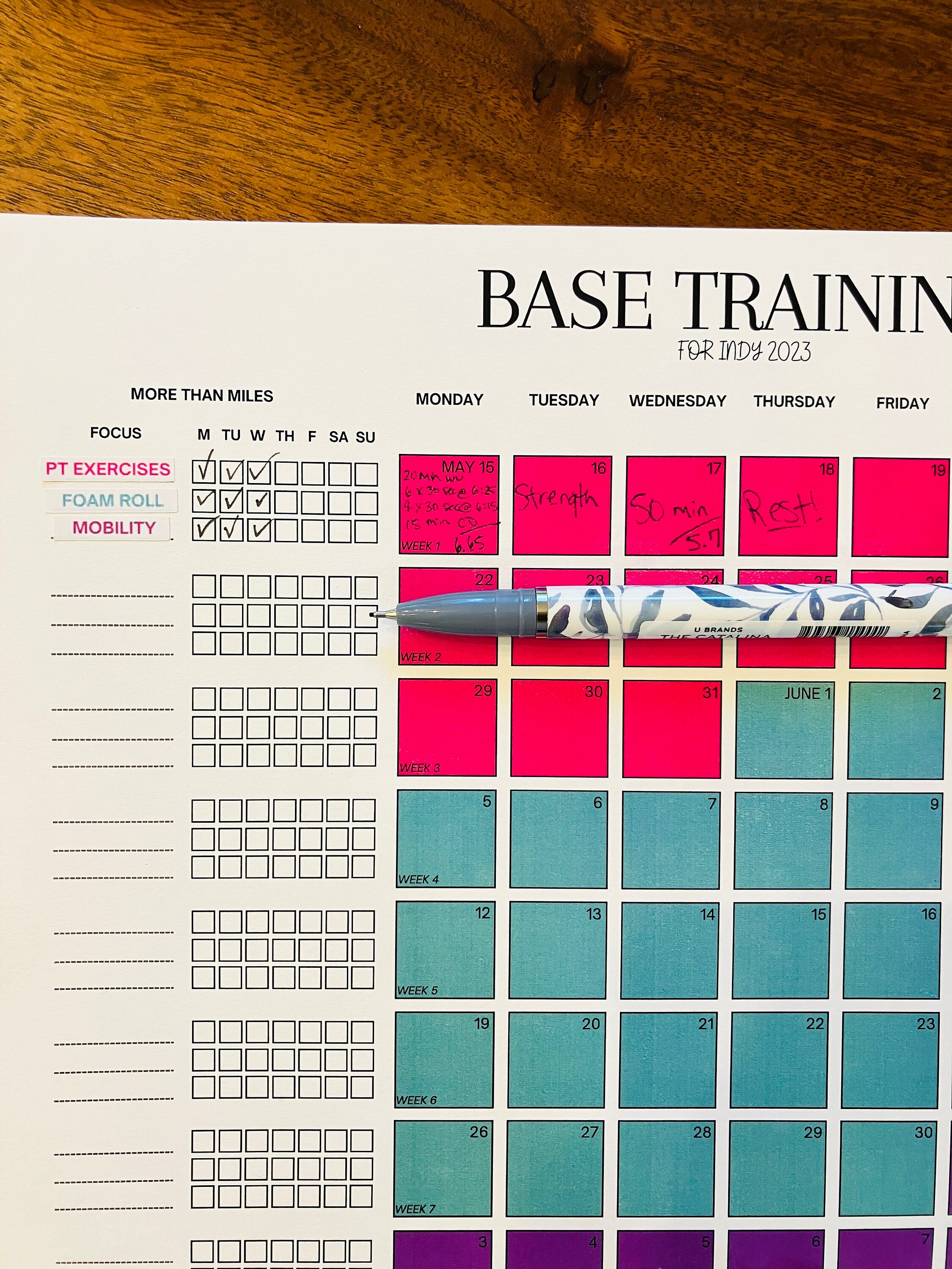8 Week Base Training Tracker, Customizable - Etsy