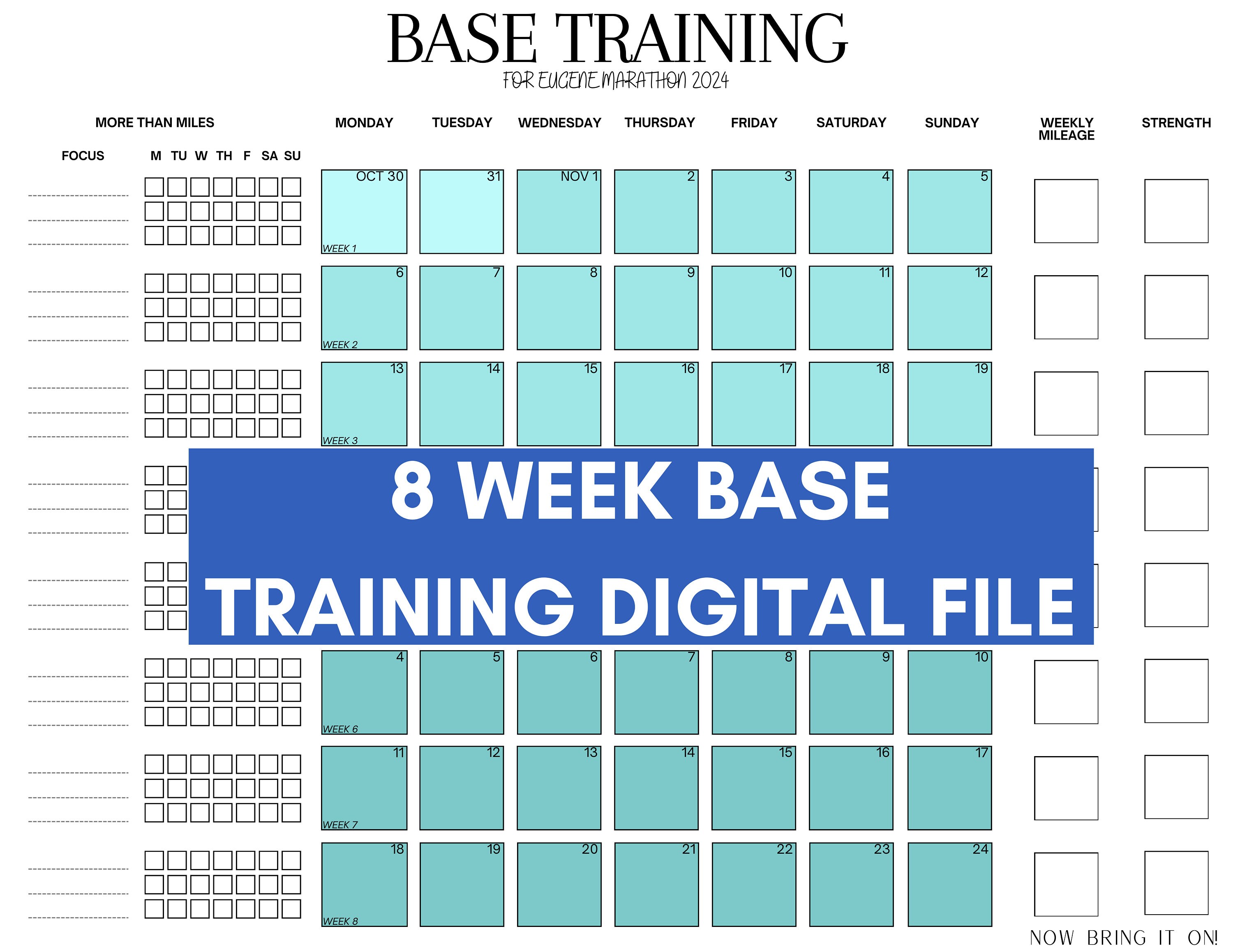 PDF File Printable 8 Week Base Training, Customizable - Etsy