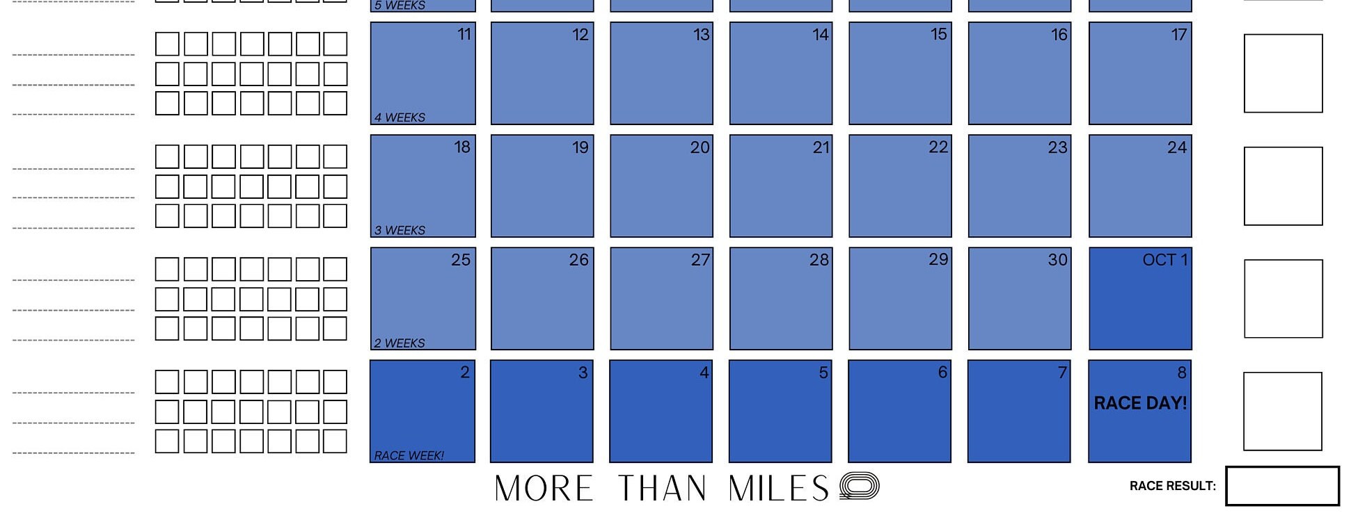 16 Week Marathon Training Tracker, Customizable - Etsy