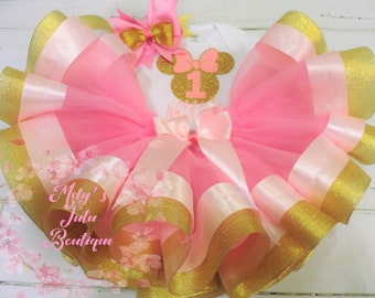 Minnie Mouse Tutu Costume Pink Tutu Skirt Tutu and Headband Set Tutu ...