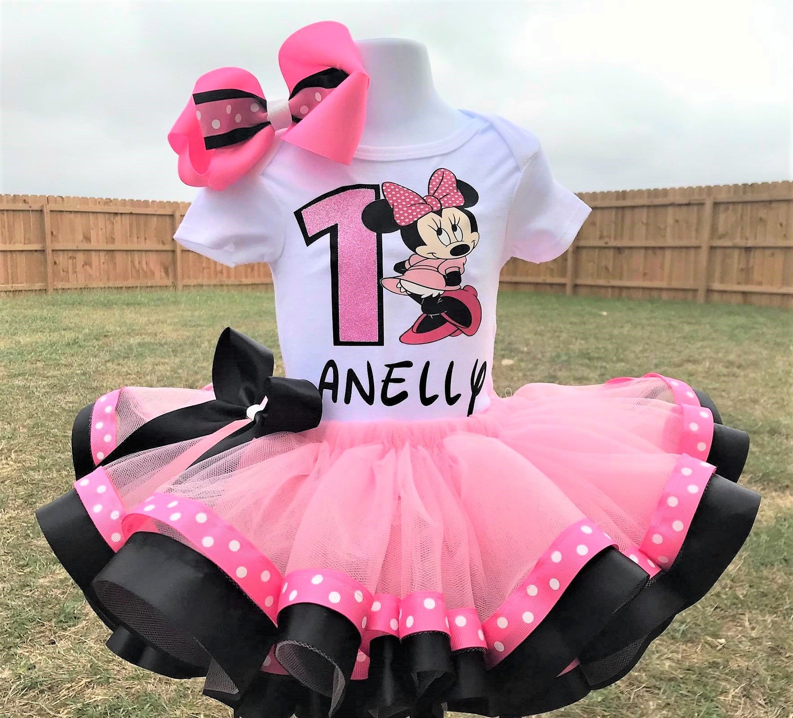 Minnie Mouse Tutu Costume Pink Tutu Skirt Tutu and Headband Set Tutu ...