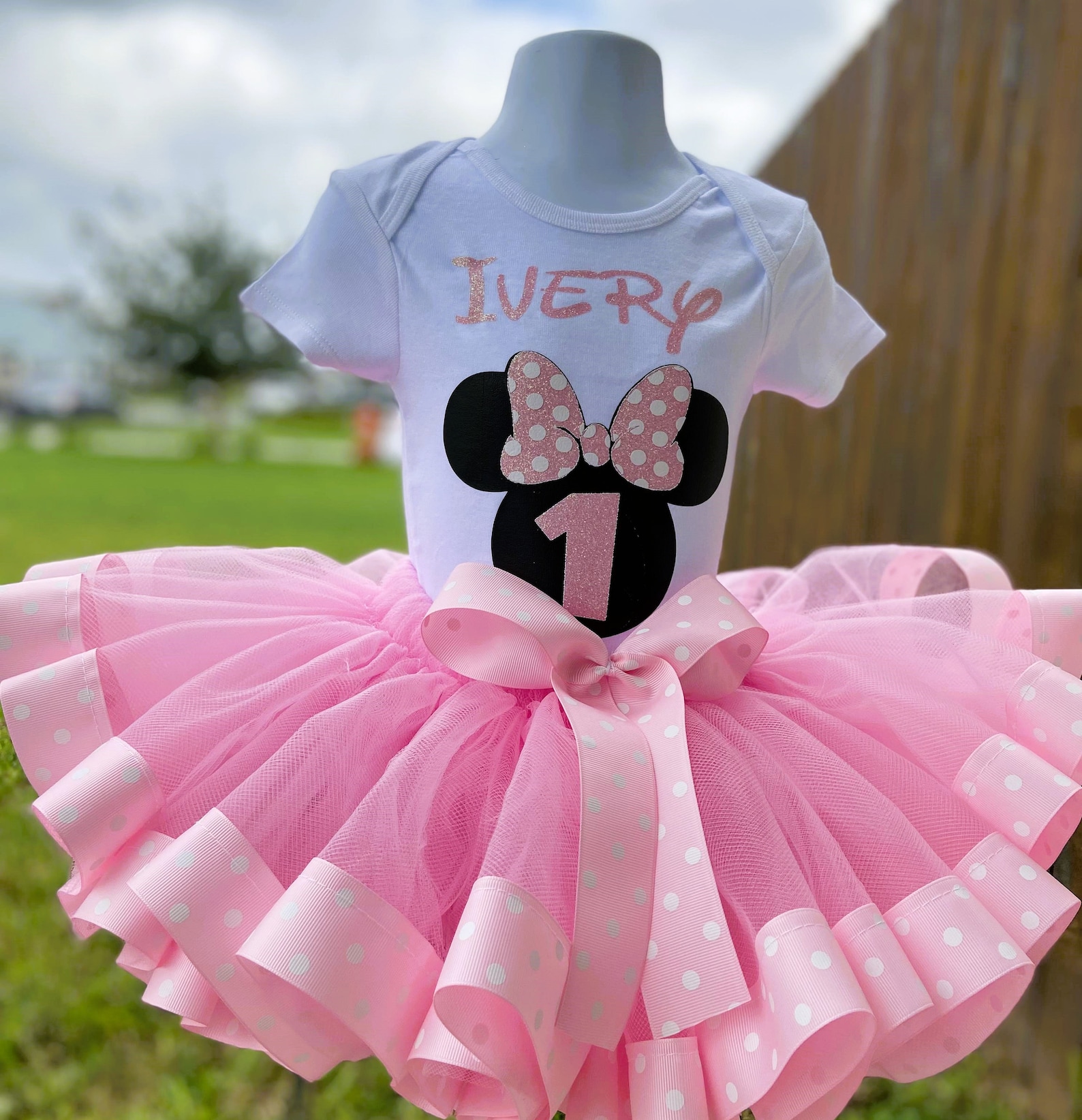Minnie Mouse Tutu Costume Pink Tutu Skirt Tutu and Headband Set Tutu ...