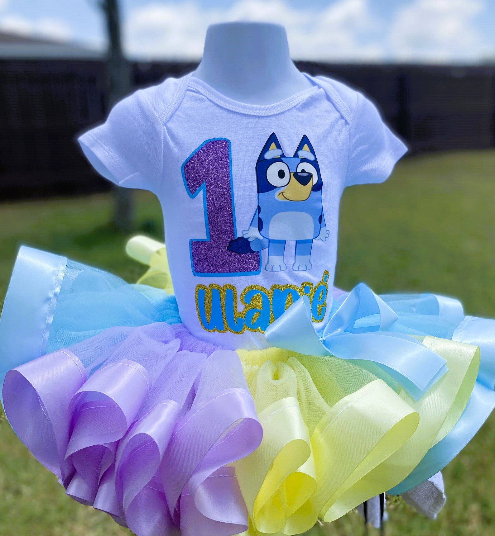 Blue Outfit, Birthday Set Blue, Blue Birthday Shirt, Blue Girl - Etsy