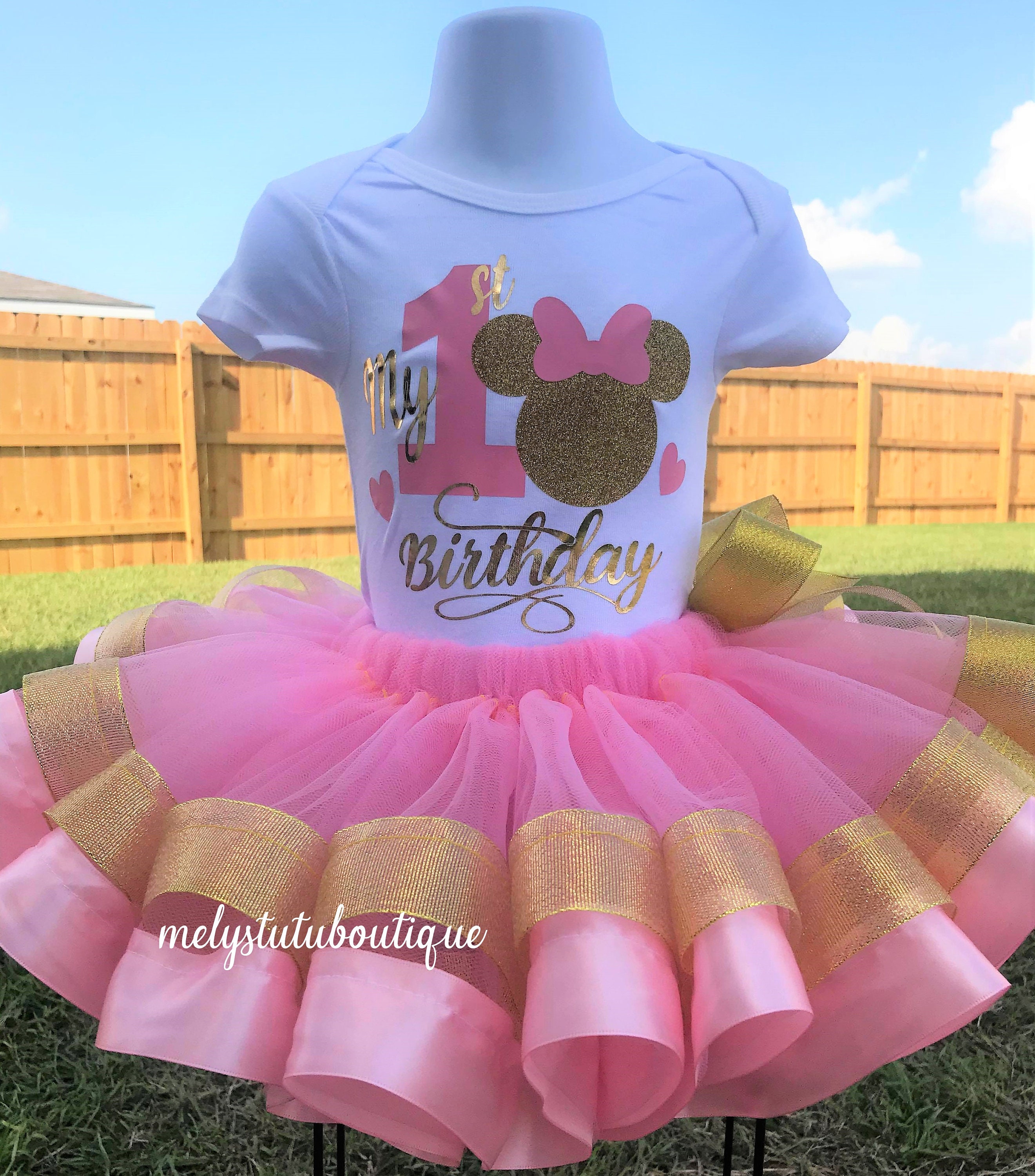 Minnie Mouse Tutu Costume Pink Tutu Skirt Tutu and Headband Set Tutu ...