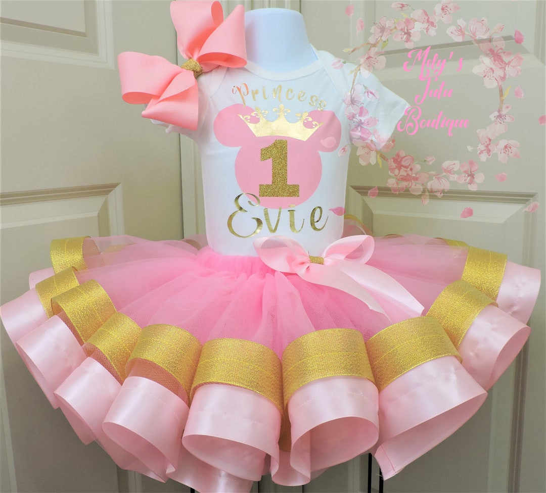 Minnie Mouse Tutu Costume Pink Tutu Skirt Tutu and Headband Set Tutu ...