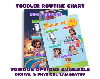 Editable Unicorn Routine Chart for Kids | Toddler Morning and Evening ...