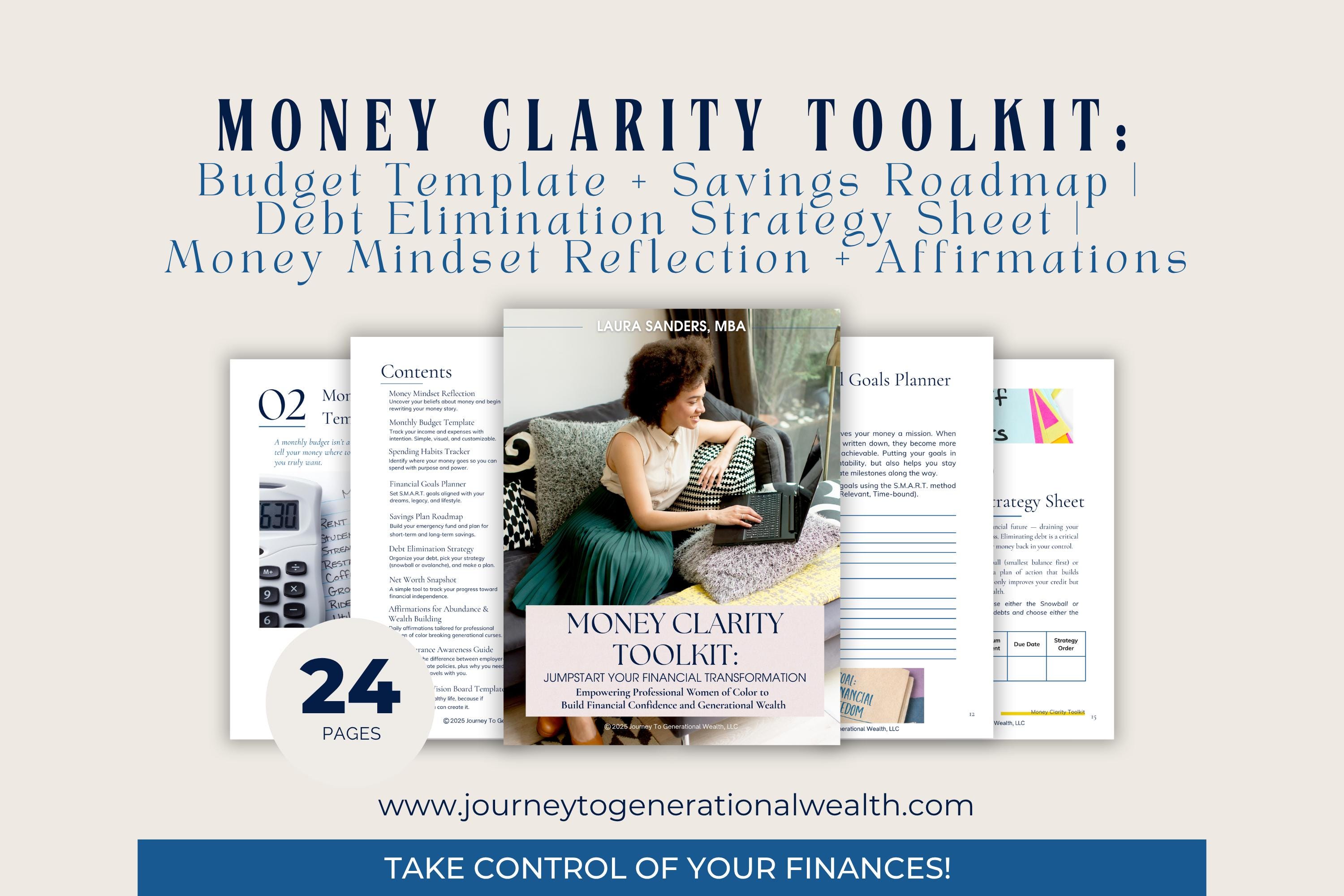 Printable Budget Planner for Women: Financial Goals, Debt Tracker ...