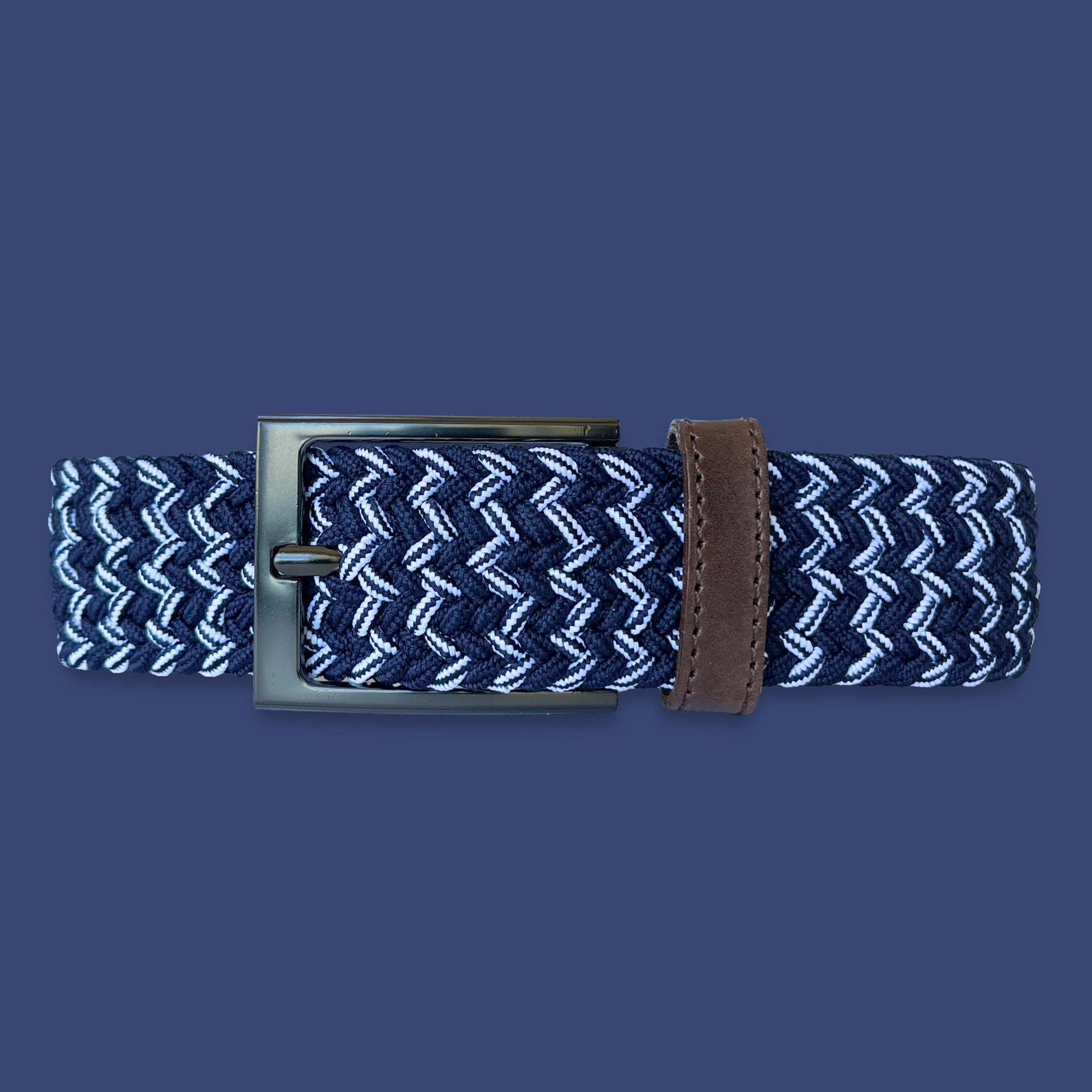 Mens Braided Belt Nautic Dark Blue, and White Colorful Acents and ...