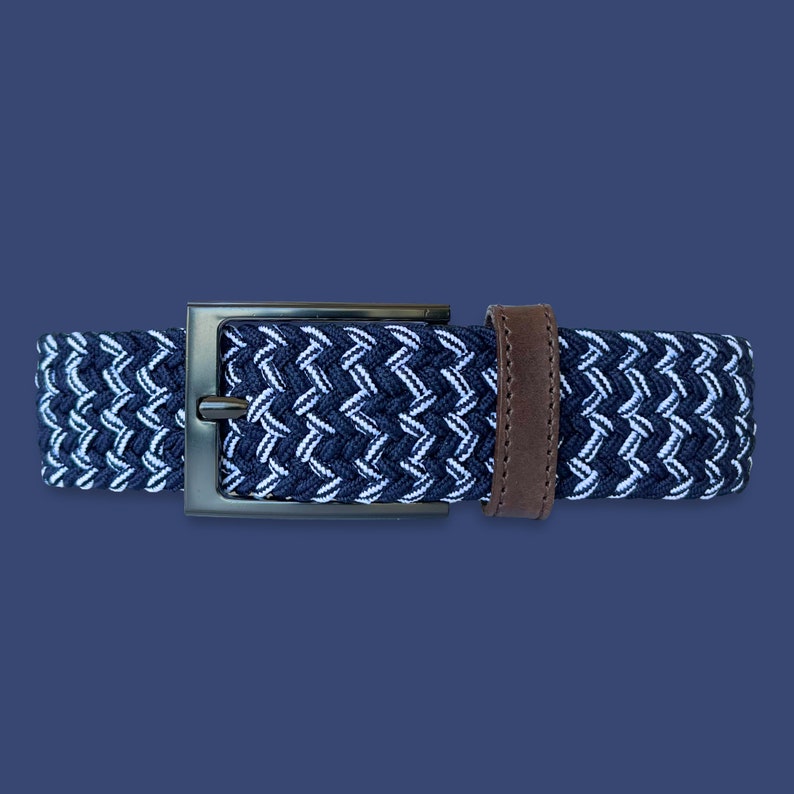 Mens Braided Belt Nautic Dark Blue, and White Colorful Acents and ...