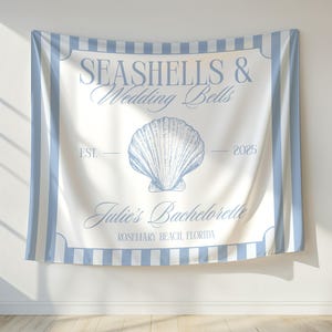 Seashells and Wedding Bells Bachelorette Sign Beach Bachelorette Banner ...