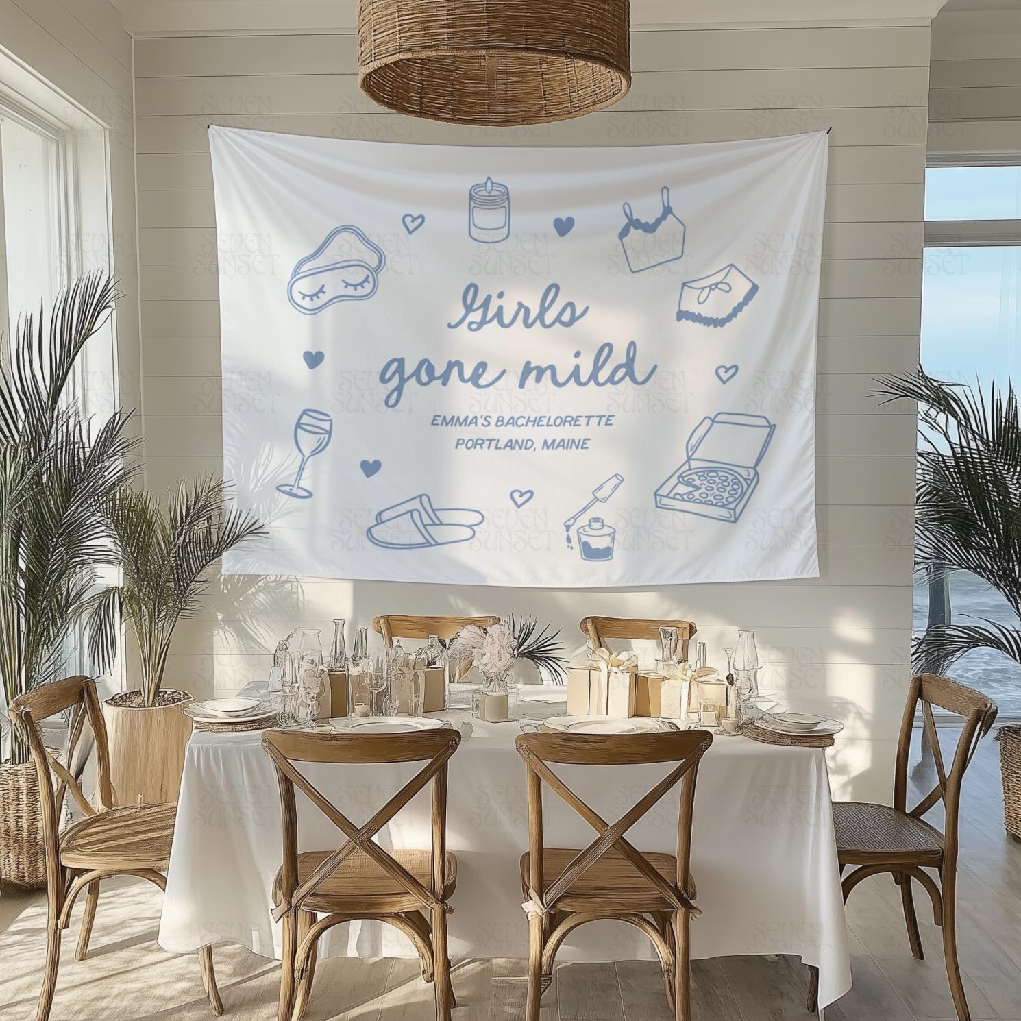Girls Gone Mild Bachelorette Banner Spa Bachelorette Sign Custom ...