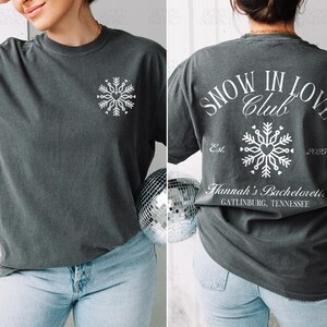 Winter Bachelorette Party Shirts Snow in Love Theme Merch Ski ...