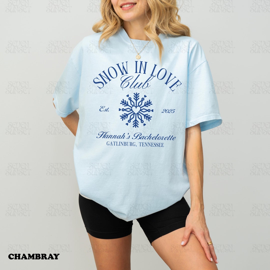 Snow in Love Bachelorette Party Shirts Winter Theme Ski Bachelorette ...