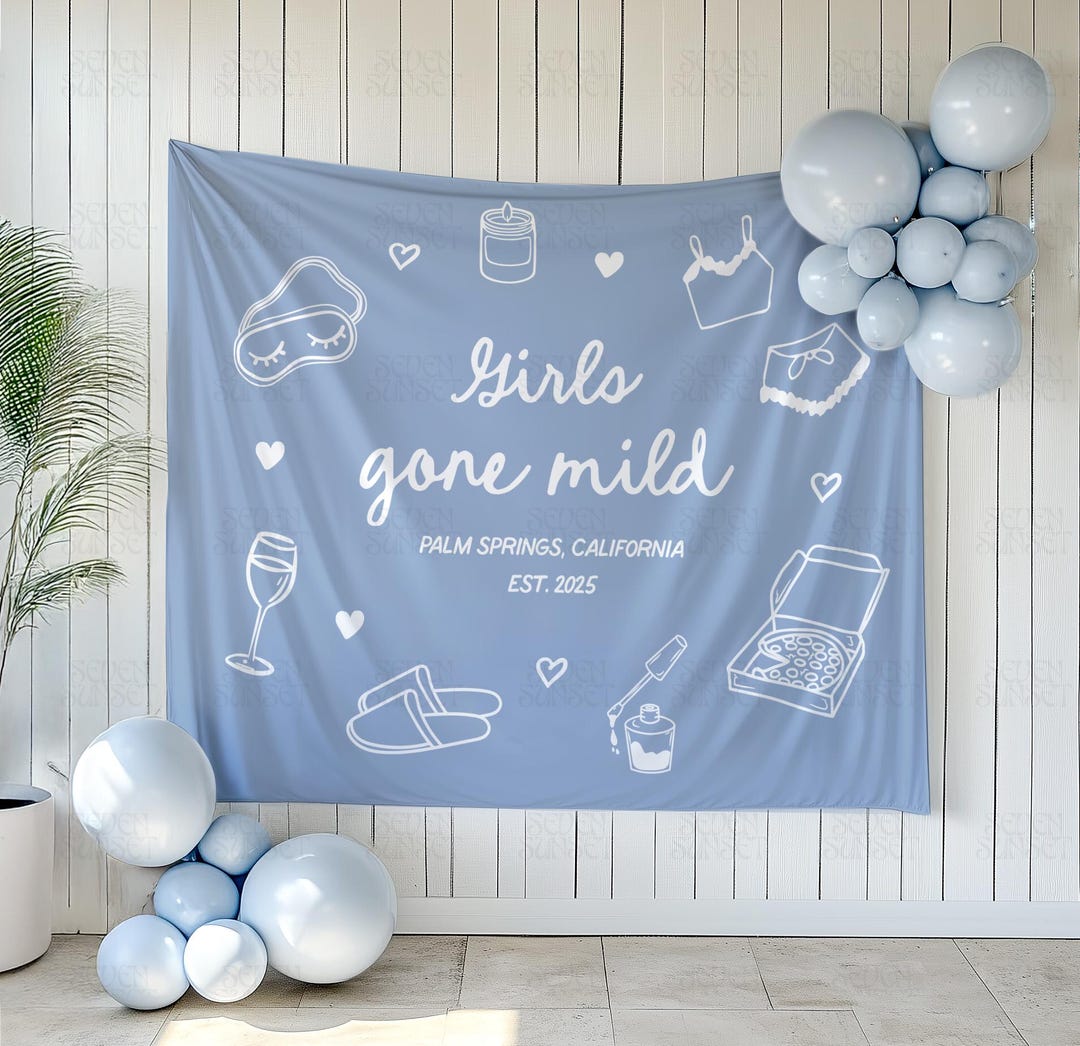 Girls Gone Mild Bachelorette Banner Spa Bachelorette Sign Custom ...