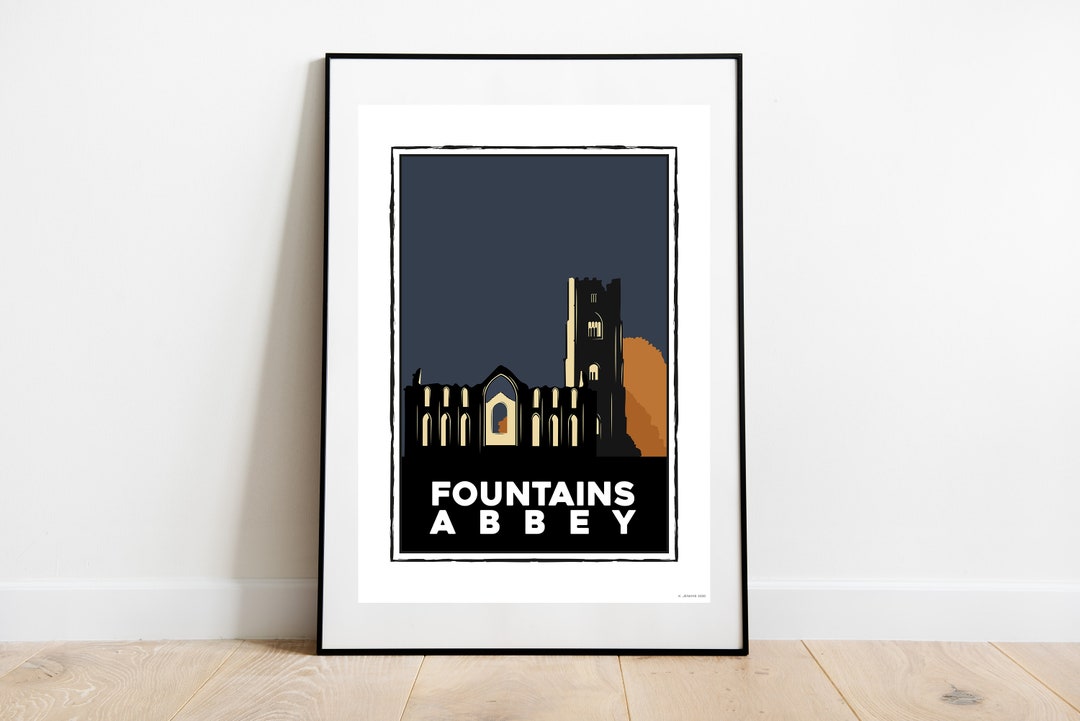 Fountains Abbey Yorkshire Poster - Etsy