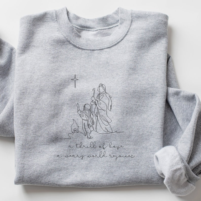 Christian Christmas Sweatshirt, Nativity Scene Sweater, Christmas ...