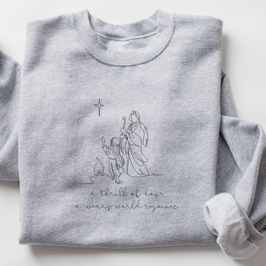 Christian Christmas Sweatshirt Nativity Scene Sweater - Etsy