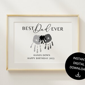 Dad's Birthday Craft DIY Handprints- Digital Download- Fathers Birthday ...