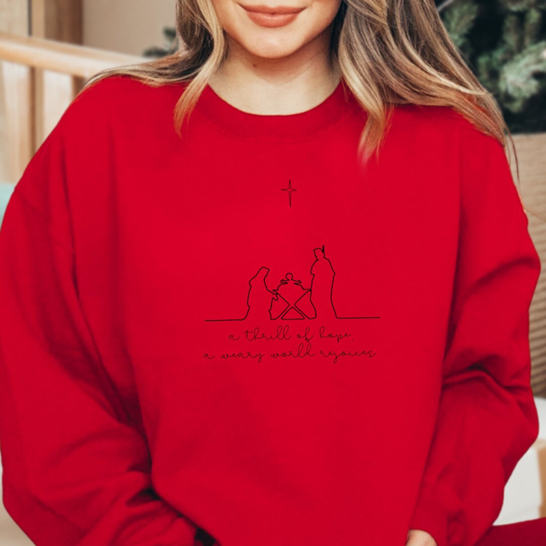 Christian Christmas Sweatshirt, Nativity Scene Sweater, Christmas ...