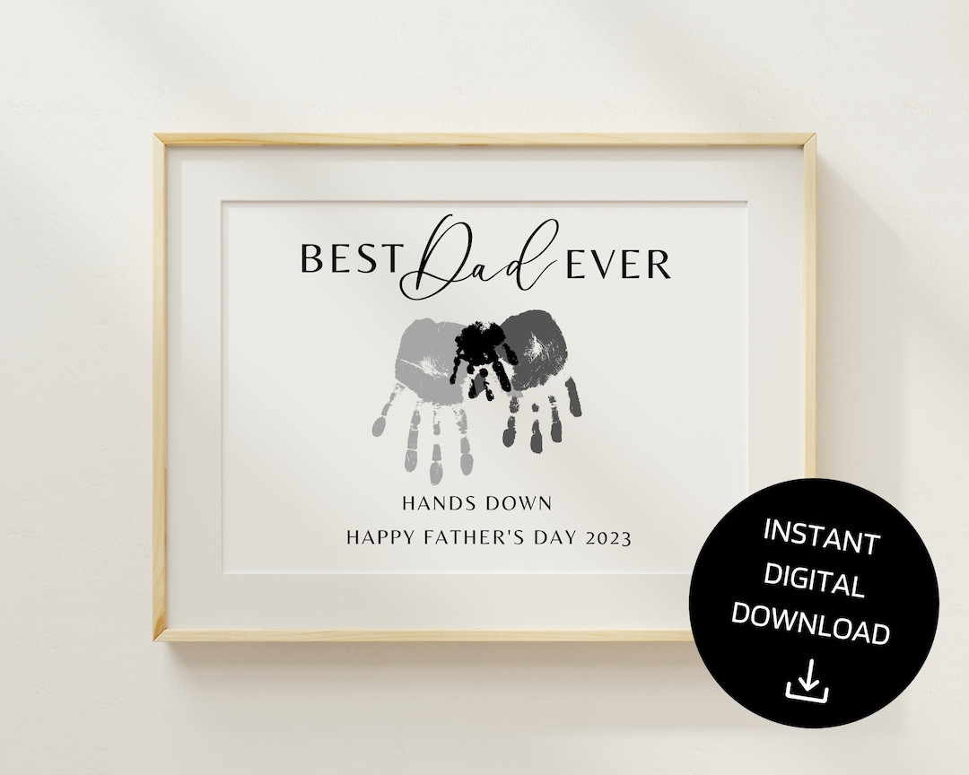 Fathers Day Craft DIY Handprints Digital Download Father's Day Game ...