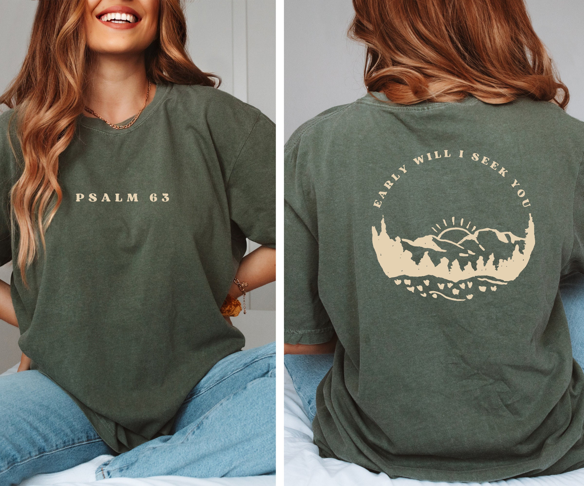 Comfort Colors Women's Christian Sunrise Shirt, Early Will I Seek You ...