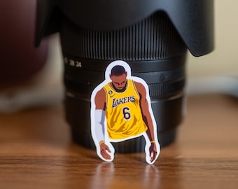Lebron James Mirror GOAT Miami Glossy Sticker 3, Water Resistant Laptop ...