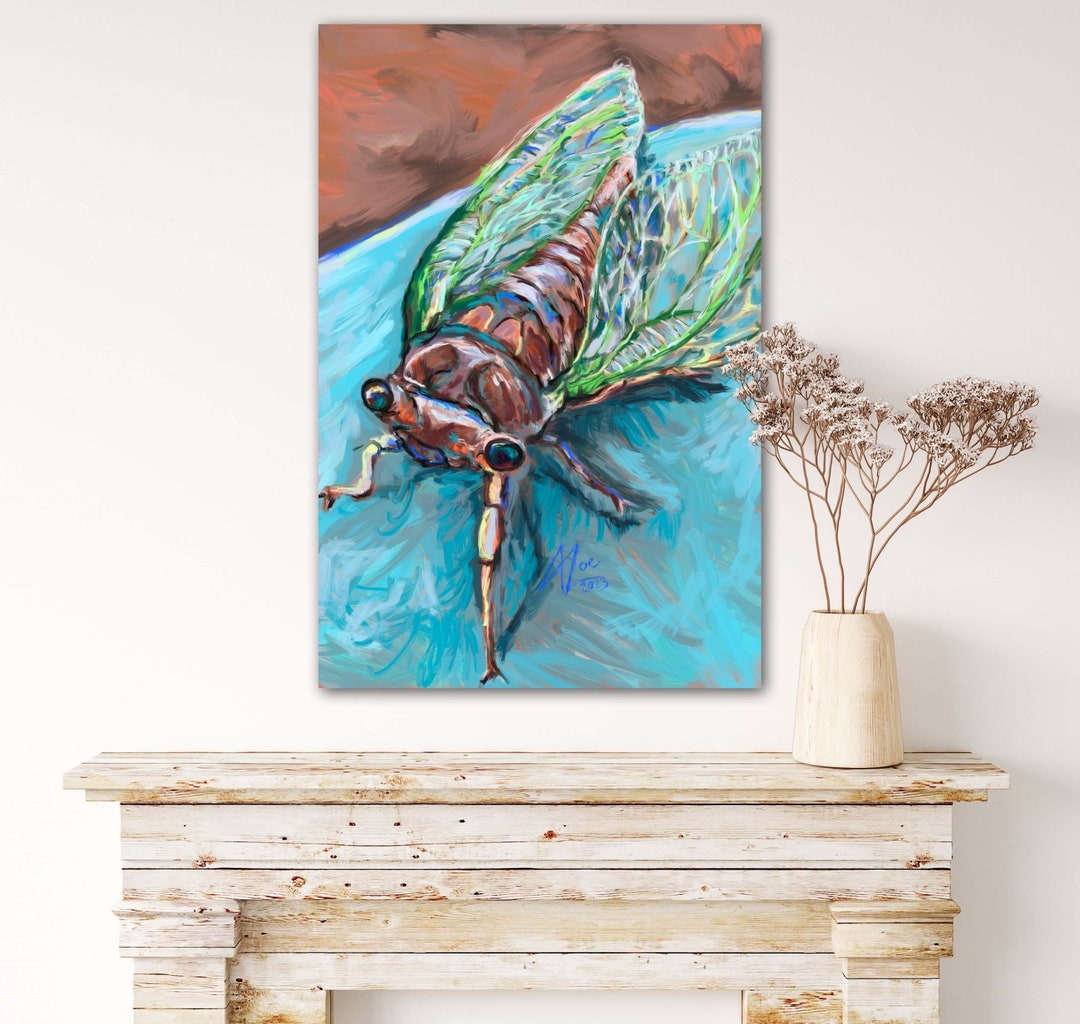 Art Print - Original Artwork - Cicada - Insect Art - Bugs - Entomology ...