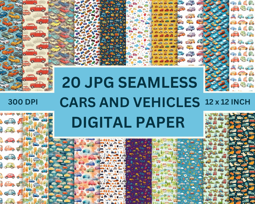 Revved up Patterns: Seamless Vehicle and Car Designs for Creative ...