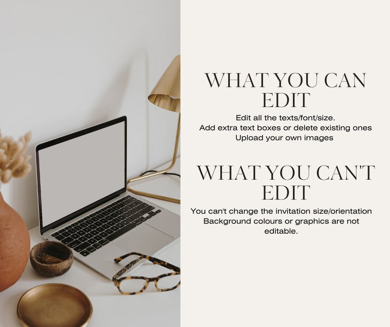 Editable Digital Muslim Wedding Invitation Bundle, Paperless Dried ...