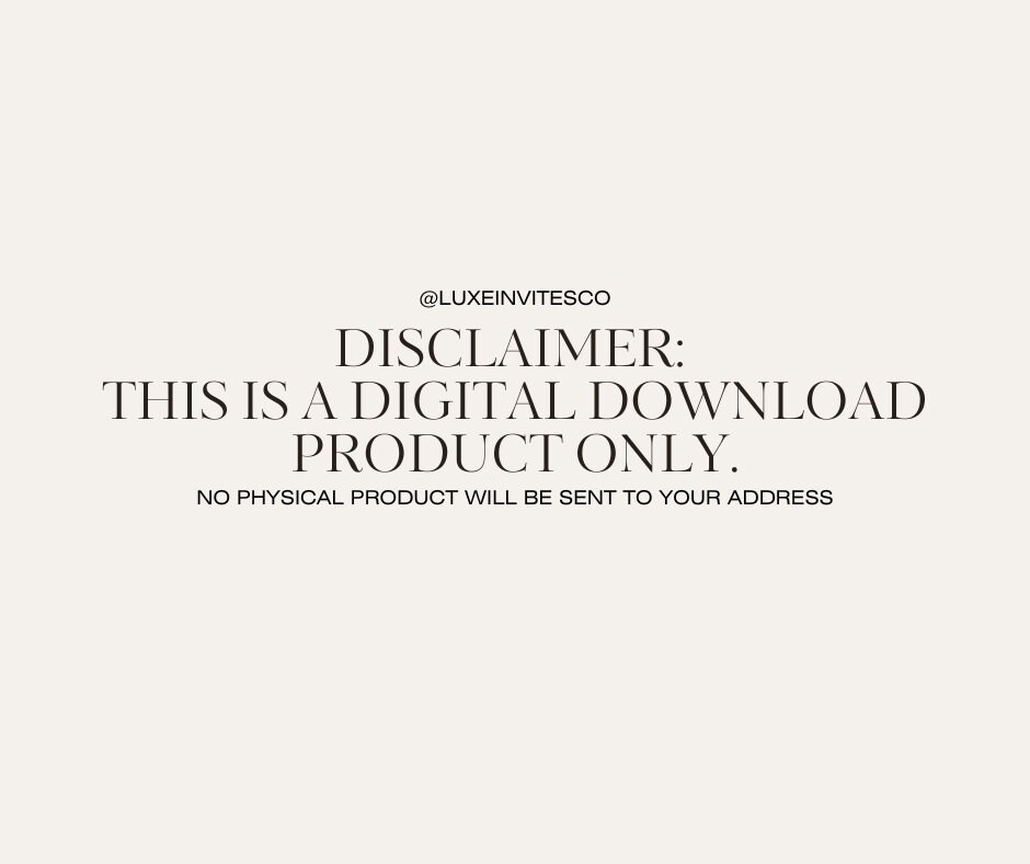 Editable Digital Muslim Wedding Invitation Bundle, Paperless Dried ...