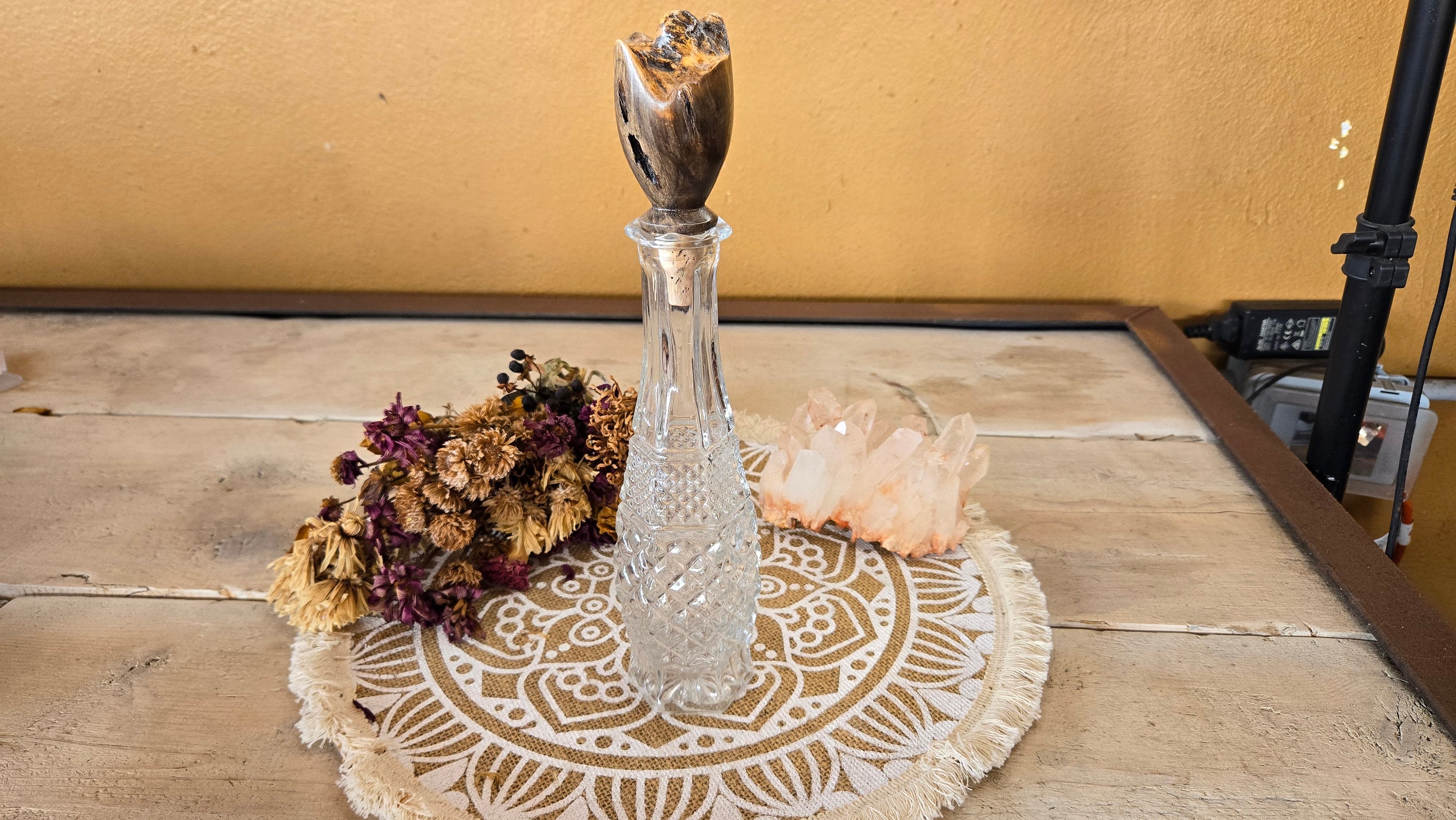 Vintage Glass Altar Decanter Vessel Moon Water Jug Offering Vessel ...