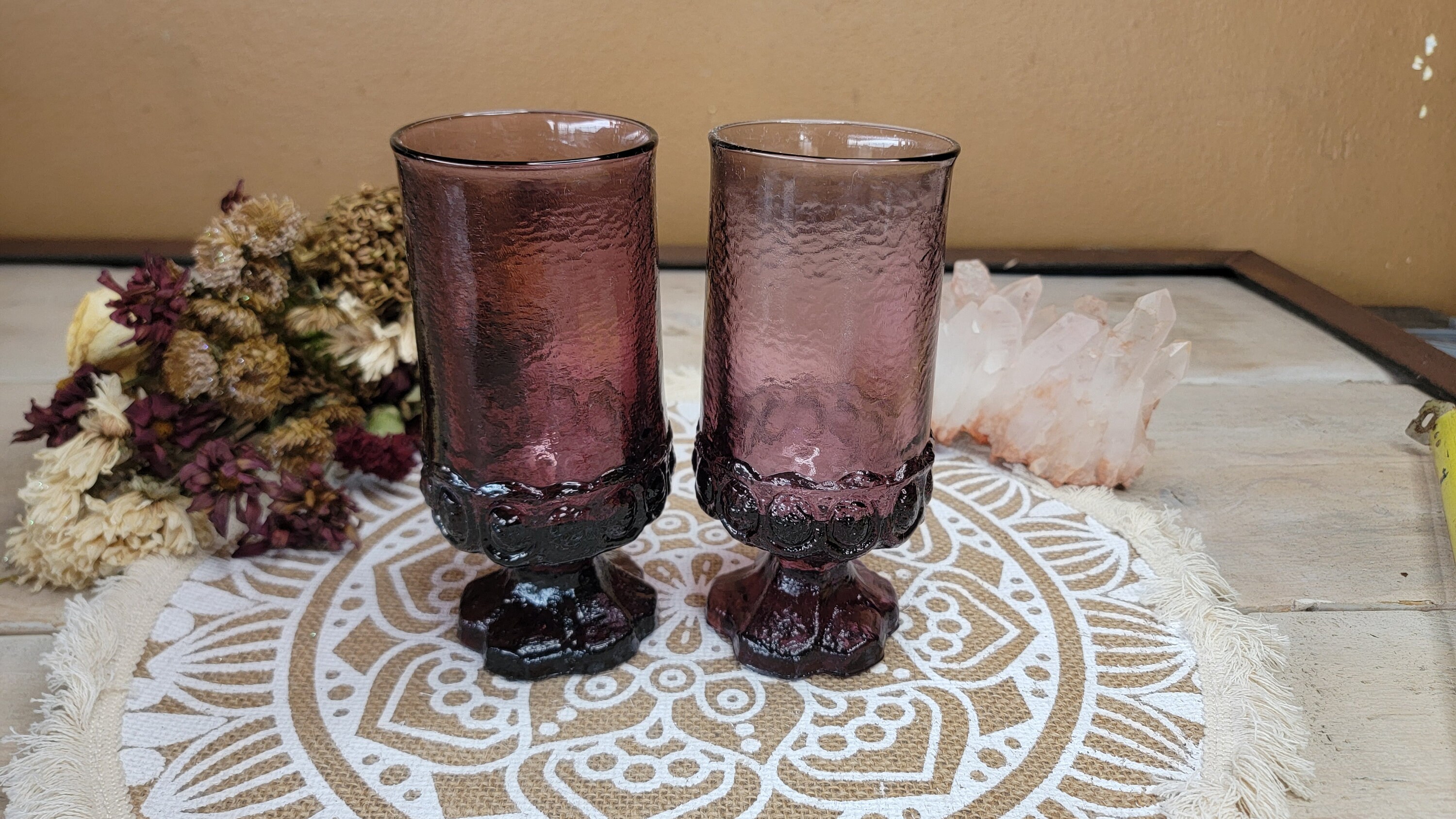 Vintage Tiffin Glass Franciscan Madeira Plum Amethyst Chalice Purple ...