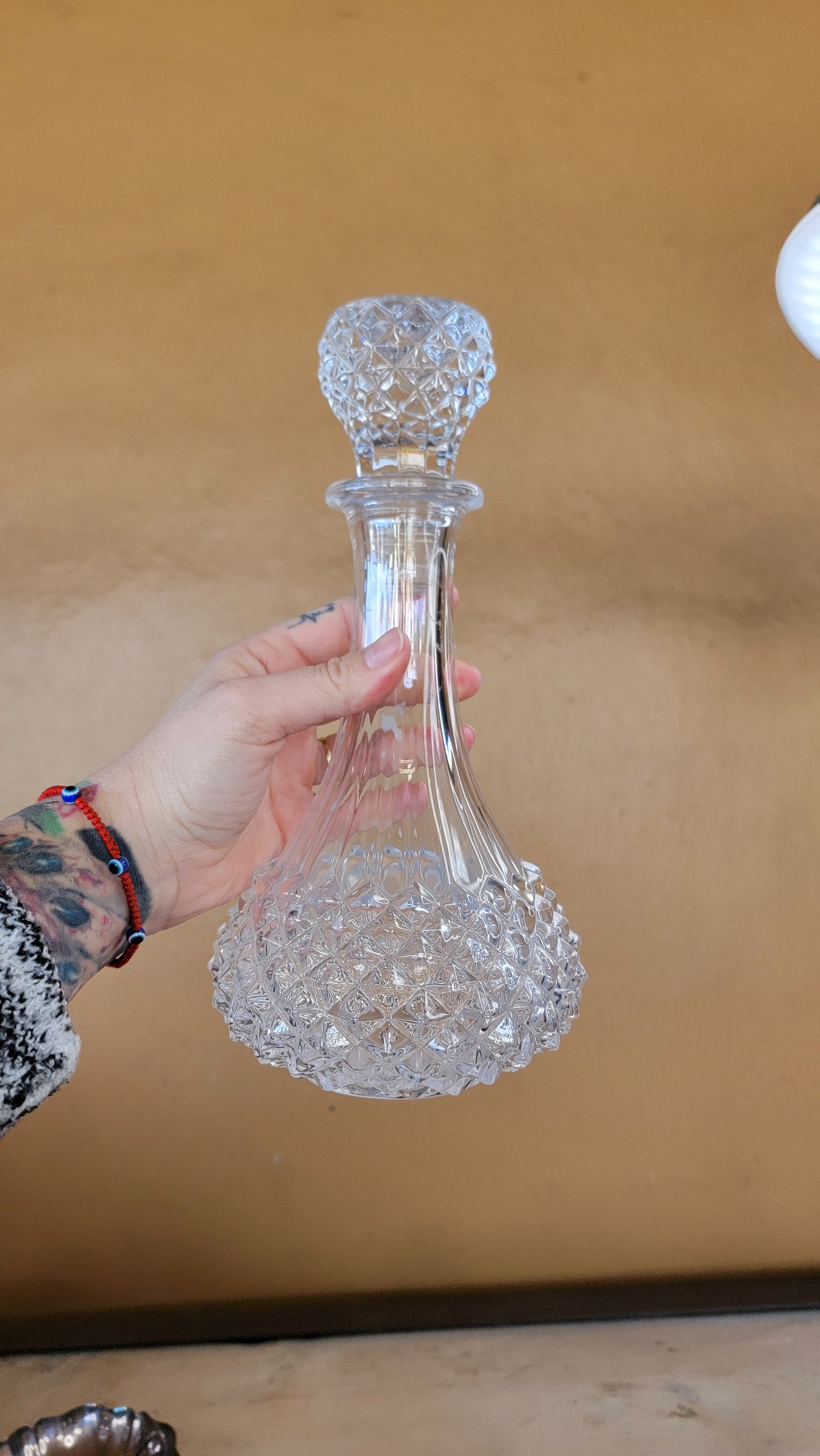 Vintage Crystal Altar Decanter Vessel Moon Water Jug Offering Vessel ...