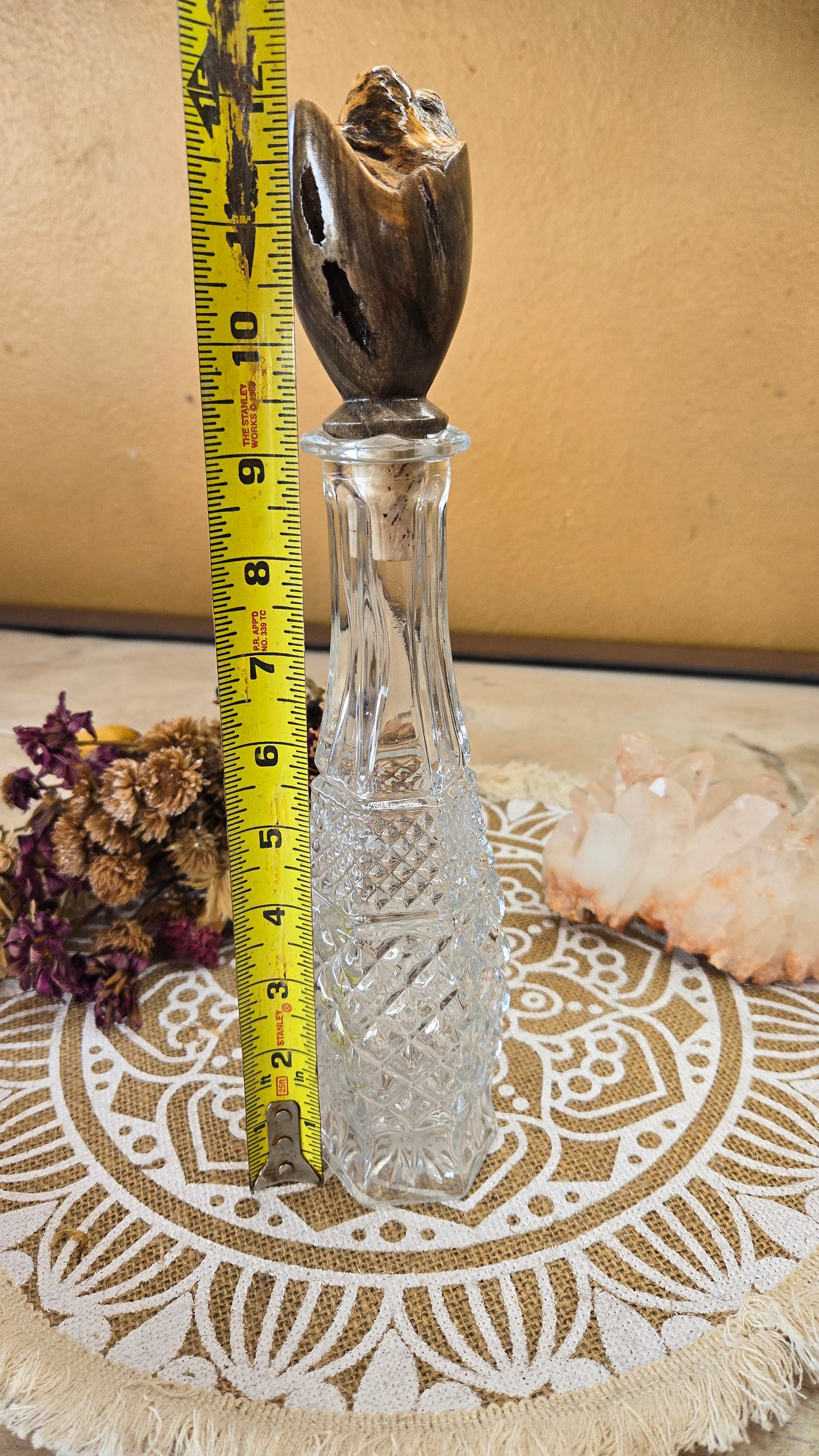 Vintage Glass Altar Decanter Vessel Moon Water Jug Offering Vessel ...