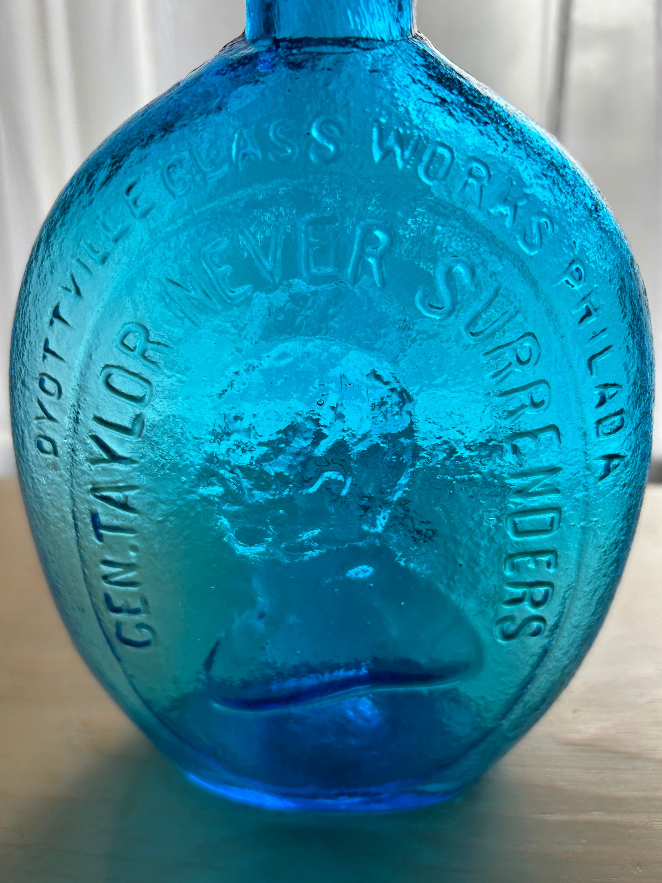 Vintage Blue Glass Flask Style Bottle Vintage Flask Vintage Glass - Etsy