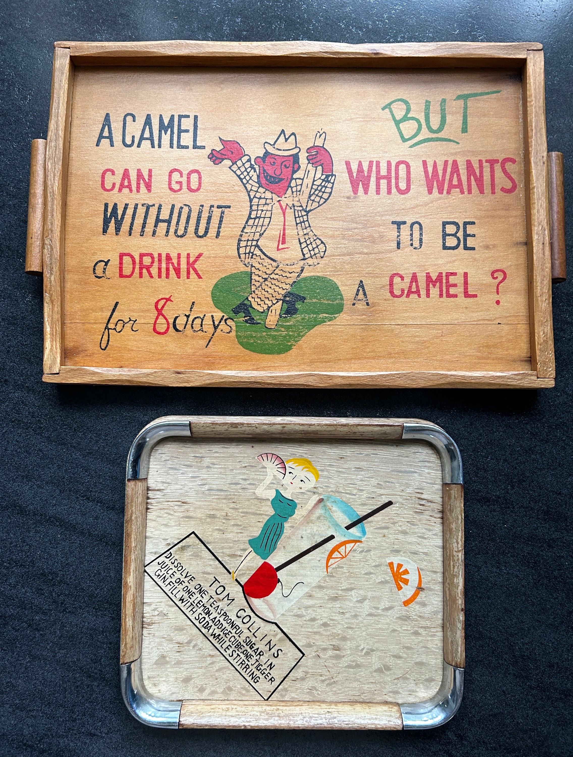 Vintage Bar Tray/barware/bar Humour/tom Collins Cocktail Tray/humorous ...