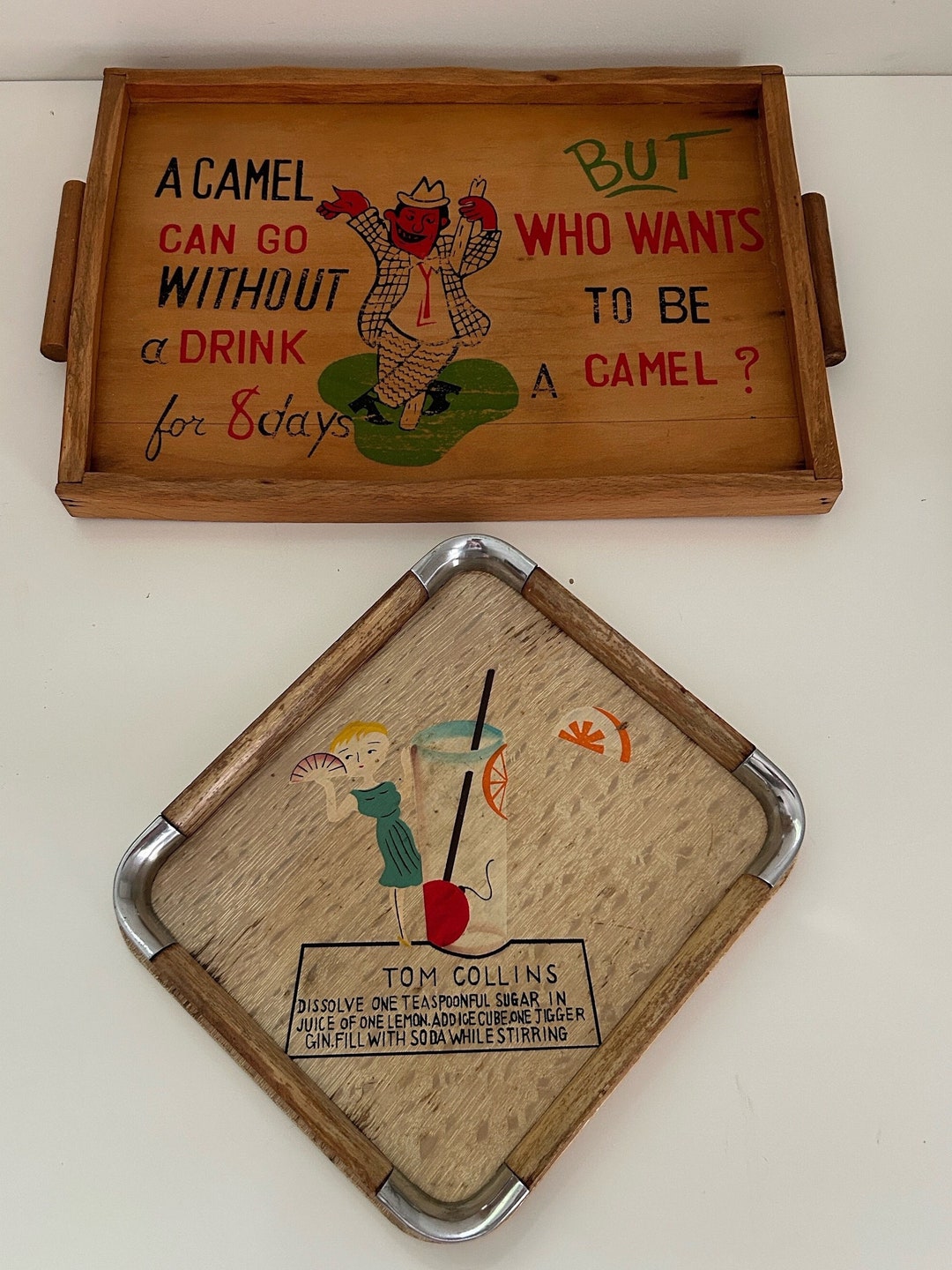 Vintage Bar Tray/barware/bar Humour/tom Collins Cocktail Tray/humorous ...