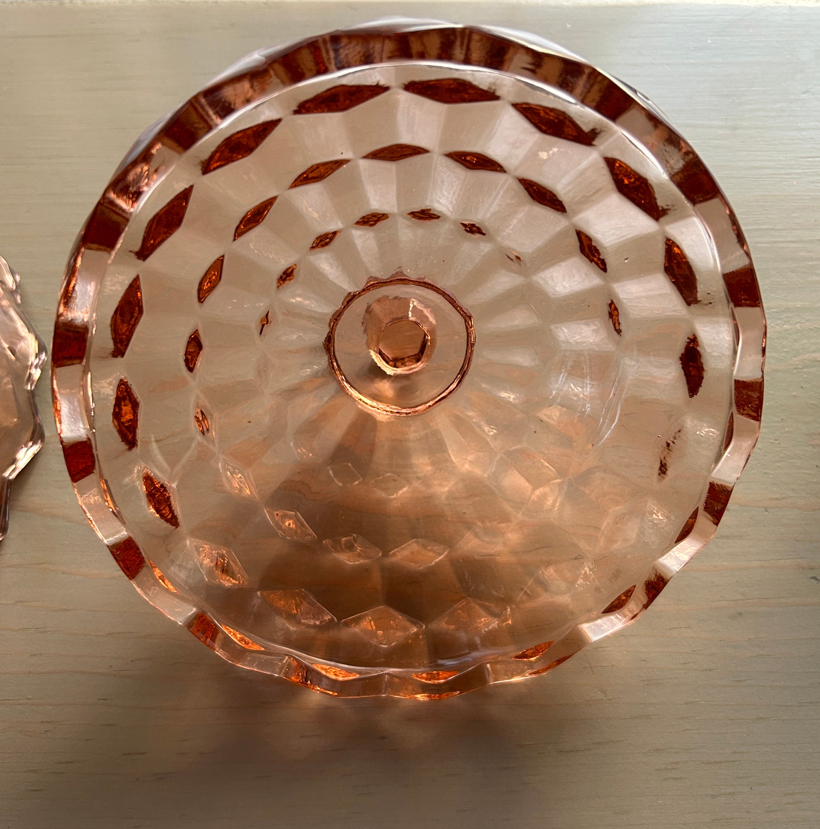 Pink Glass Candy Dish Vintage Pink Glass Vintage Glass Pink - Etsy