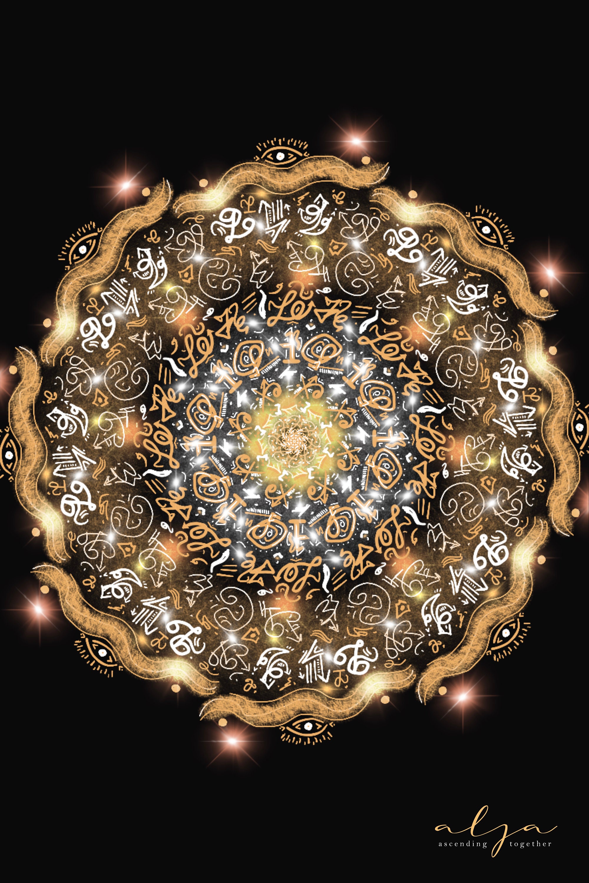 Personalized Light Language Digital Art Print - Etsy