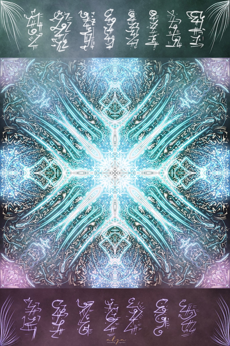 Personalized Light Language Digital Art Print - Etsy