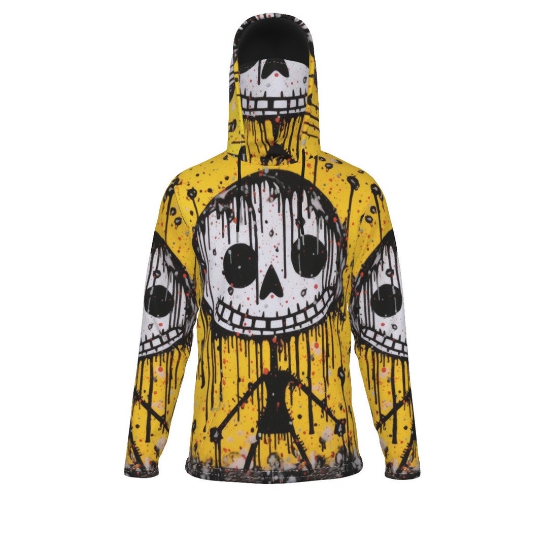 Creepy Stick Figure Pullover Hoodie With Mask - Etsy
